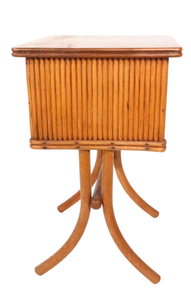 Four Piece Group of Art Deco Rattan Pencil Reed Wicker by the American ...