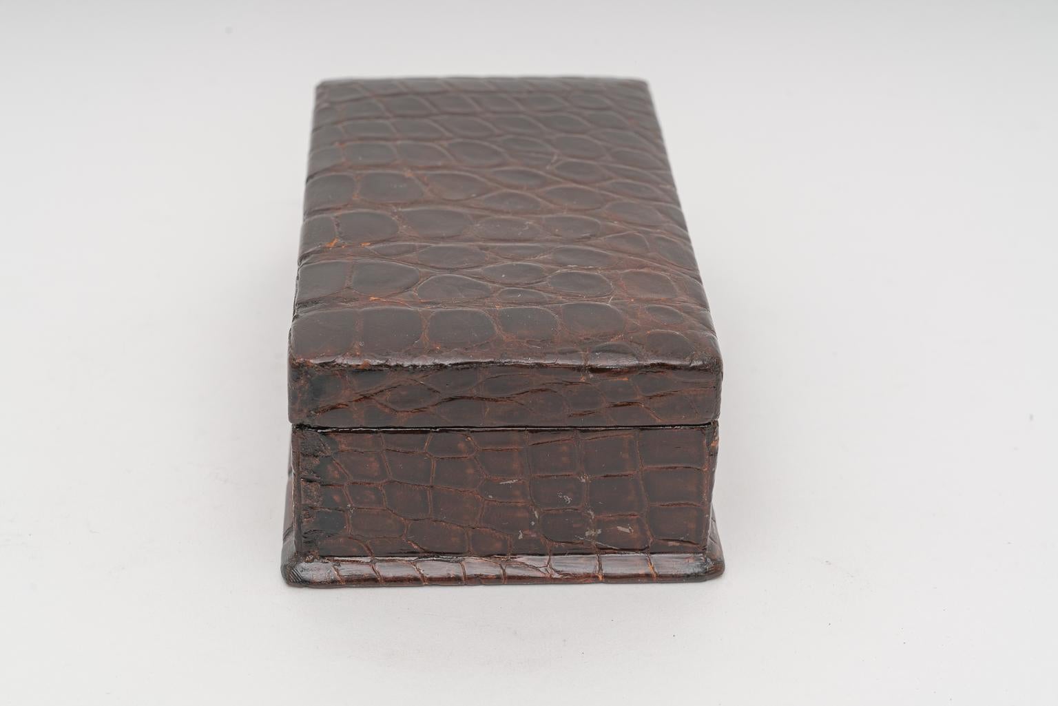 Four-Piece Set Alligator Desk Accessories at 1stDibs