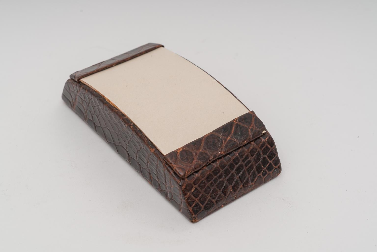 Four-Piece Set Alligator Desk Accessories at 1stDibs