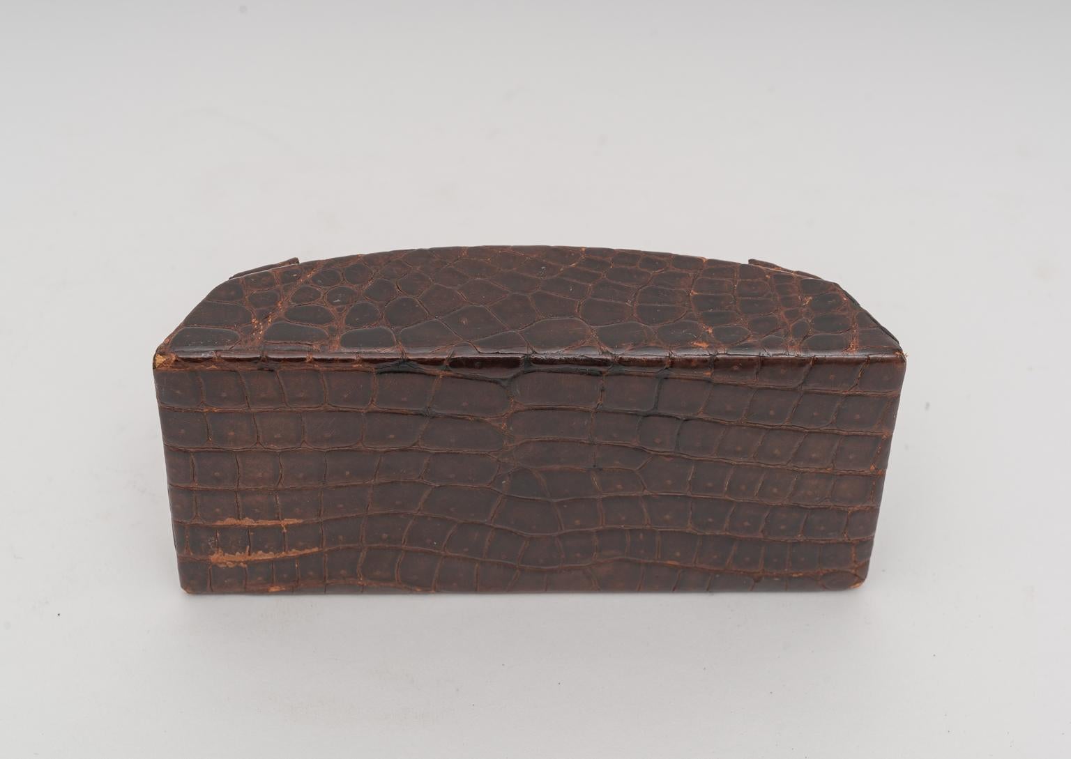 Four-Piece Set Alligator Desk Accessories at 1stDibs