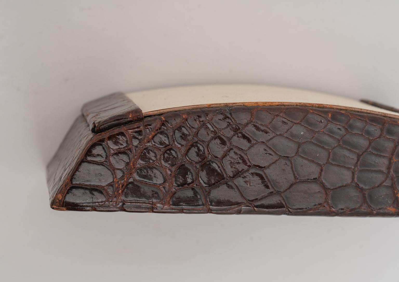 Four-Piece Set Alligator Desk Accessories at 1stDibs