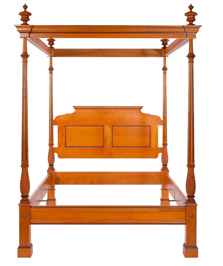 Four Post Byron Canopy Bed with Carved and Fluted Posts by Scott James ...