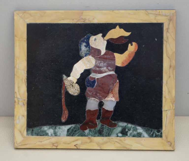 Four Rare Antique Italian Pietra Dura Marble Tiles Wall Plaque Fire ...