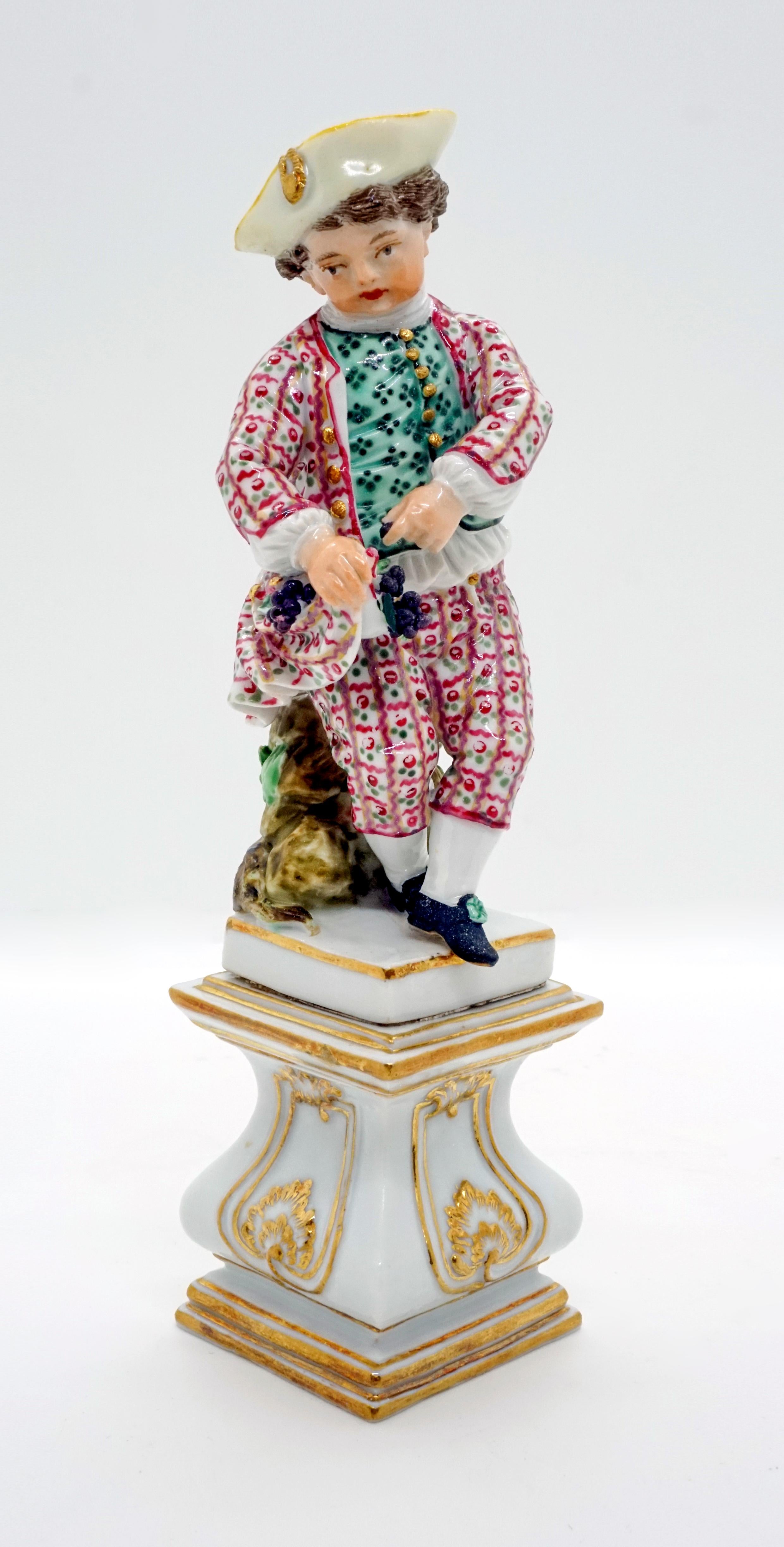 Four Rare Meissen Rococo 'Gardener Children' by Michael Victor Acier ...