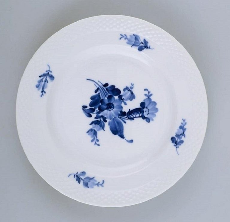 Four Royal Copenhagen Blue Flower Braided Lunch Plates, Model Number 10 ...