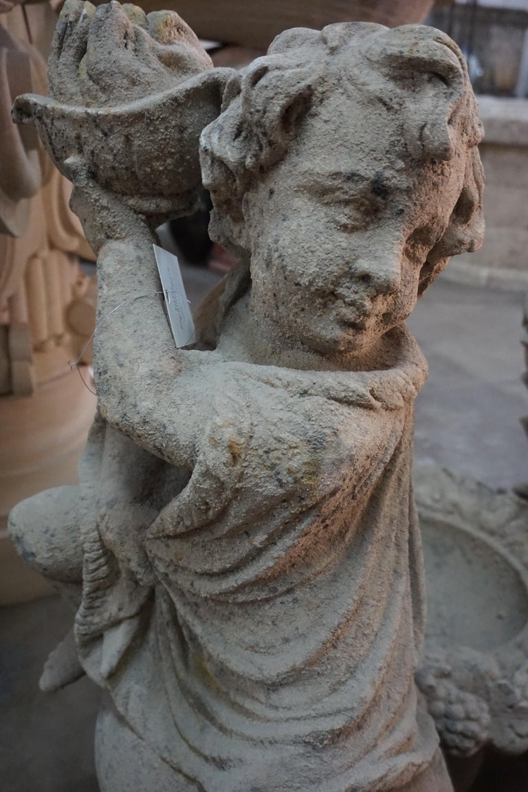 Four Season Putti Statue, Winter For Sale at 1stDibs | winter statue