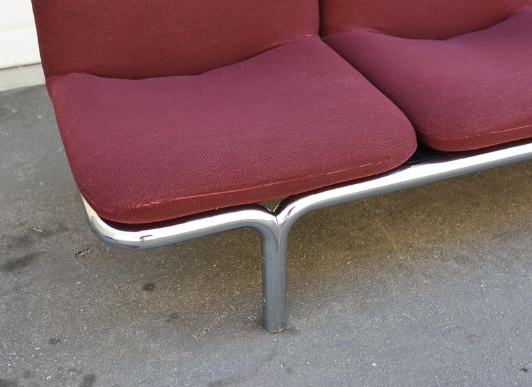 Four-Seat Chrome Tubular Sofa by Brian Kane for Metropolitan at 1stDibs