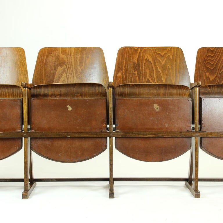 Four-Seat Cinema Bench by TON, Czechoslovakia, circa 1960 For Sale at ...