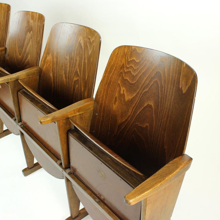 Four-Seat Cinema Bench by TON, Czechoslovakia, circa 1960 For Sale at ...