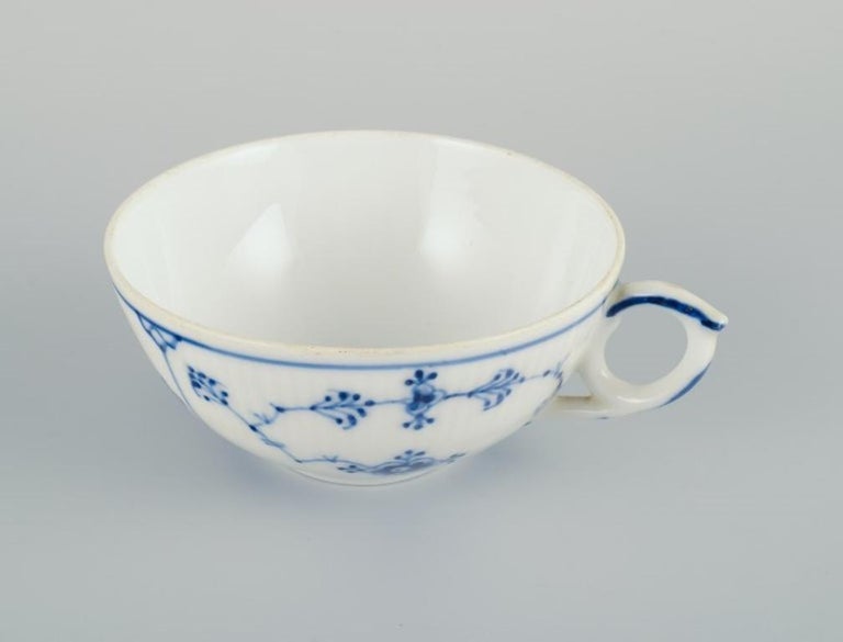 Four Sets of Royal Copenhagen Blue Fluted Plain Tea Cups and Saucers ...