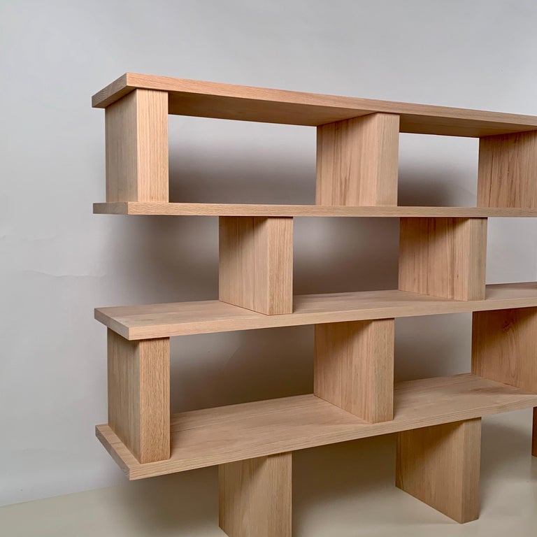 Four Shelves 'Verticale' Polished Oak Shelving Unit For Sale at 1stDibs ...
