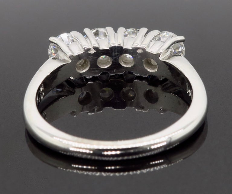Four-Stone Diamond Anniversary Band at 1stDibs | four stone diamond ...