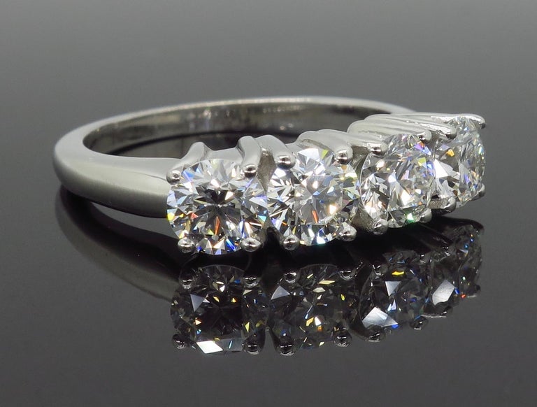 Four-Stone Diamond Anniversary Band at 1stDibs | four stone diamond ...