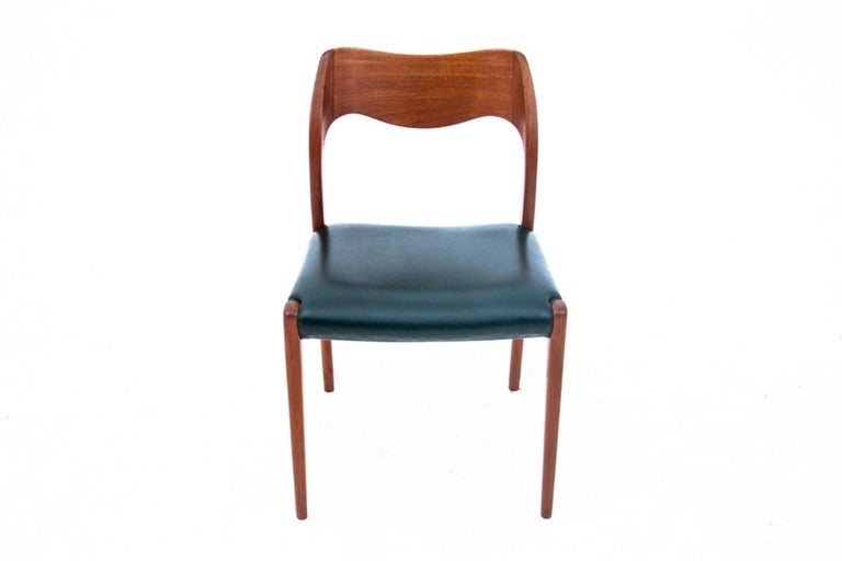 Four Teak Chairs, Model 71, Designed by N.O. Møller in 1960s For Sale ...