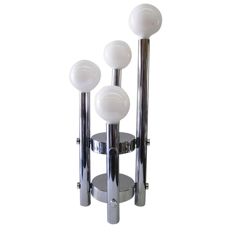 Four-Tier Chrome Table Lamp at 1stDibs