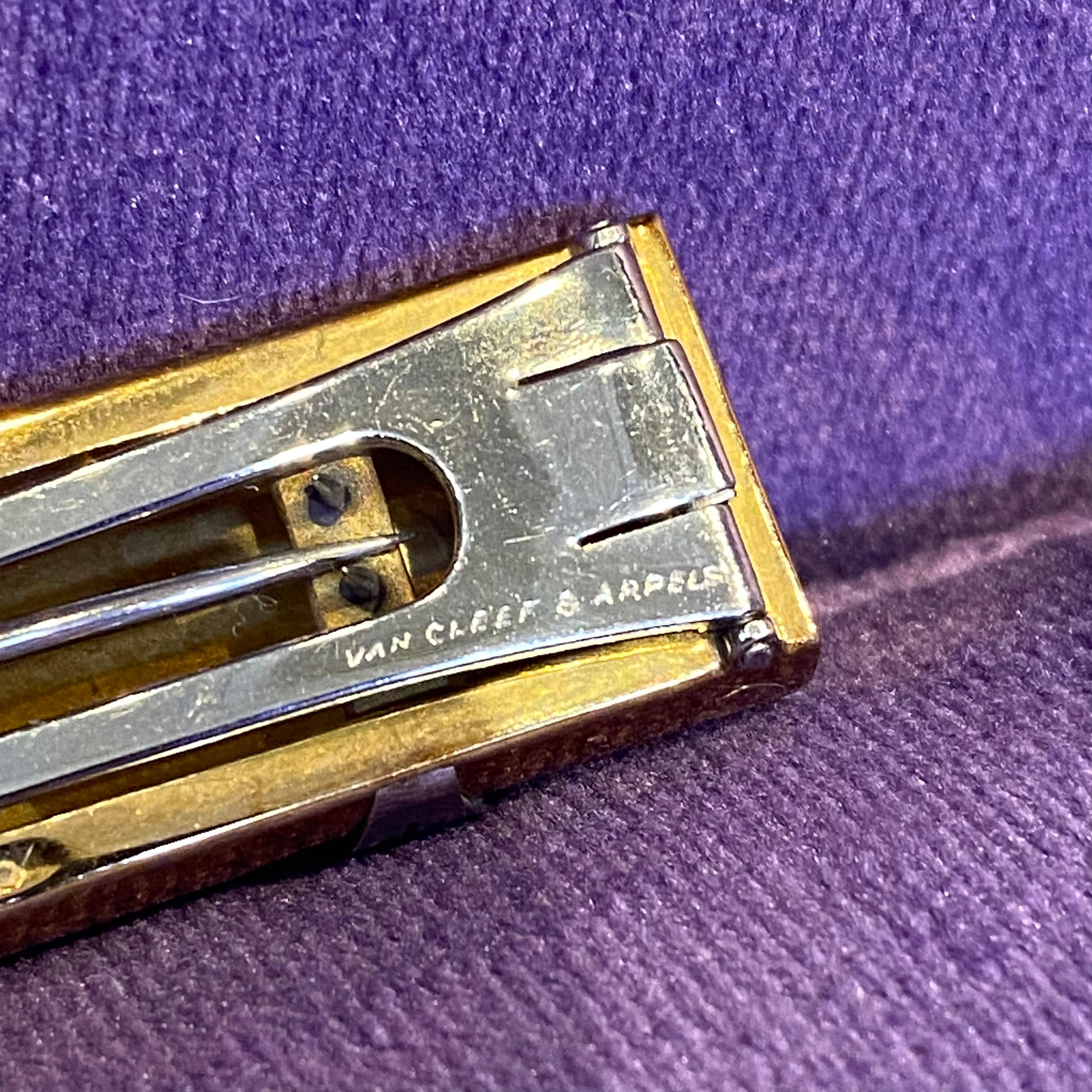 Four Van Cleef and Arpels Baton Brooches For Sale at 1stDibs