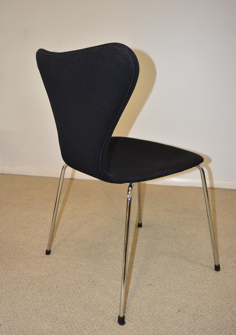 Four Vintage Danish Fritz Hansen Chairs Model 3107 For Sale at 1stDibs