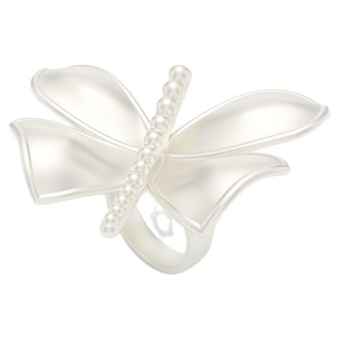 Customizable Six Wings 925 Silver Ring Big Butterfly Aurora with Blue ...