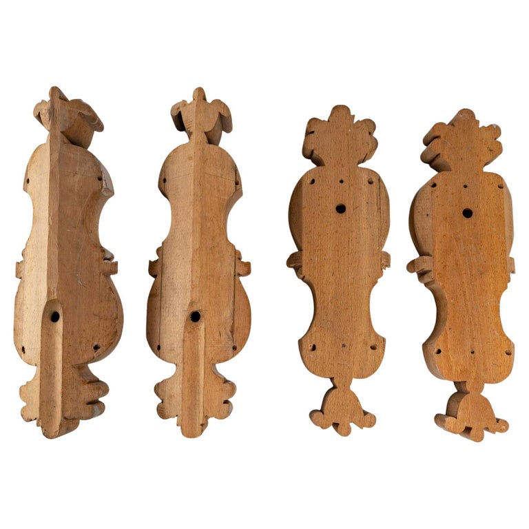 Four Wooden Supports for Wall Lamps For Sale at 1stDibs