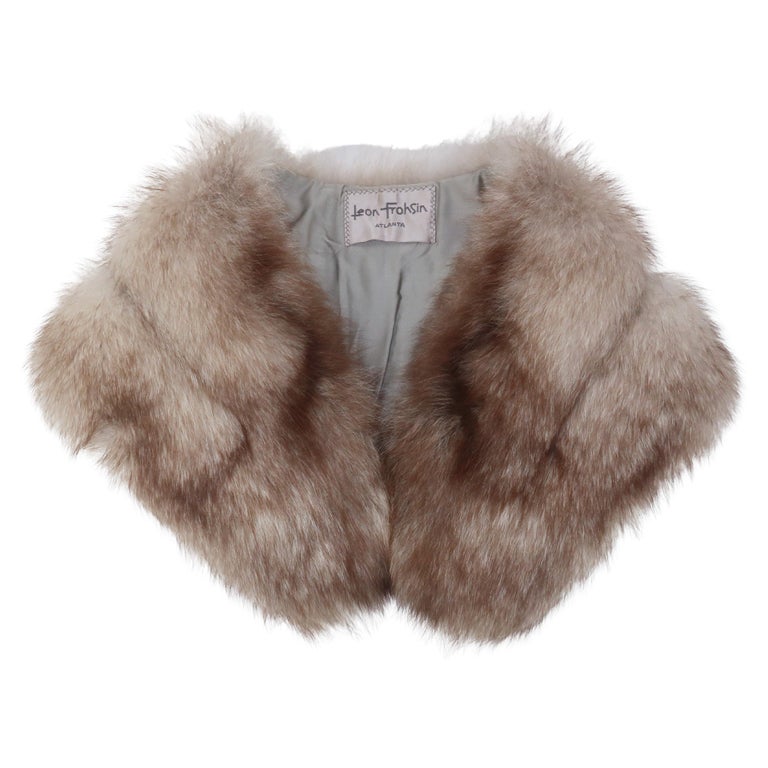 Fox Fur Collar Wrap Stole, 1950's at 1stDibs
