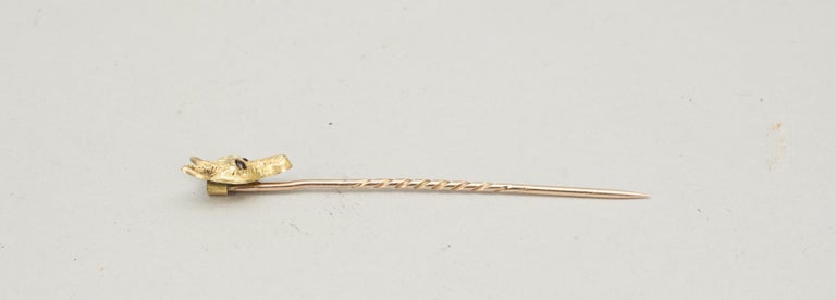 Fox Hunting Equestrian Gold Fox Mask Stick Pin For Sale at 1stDibs ...