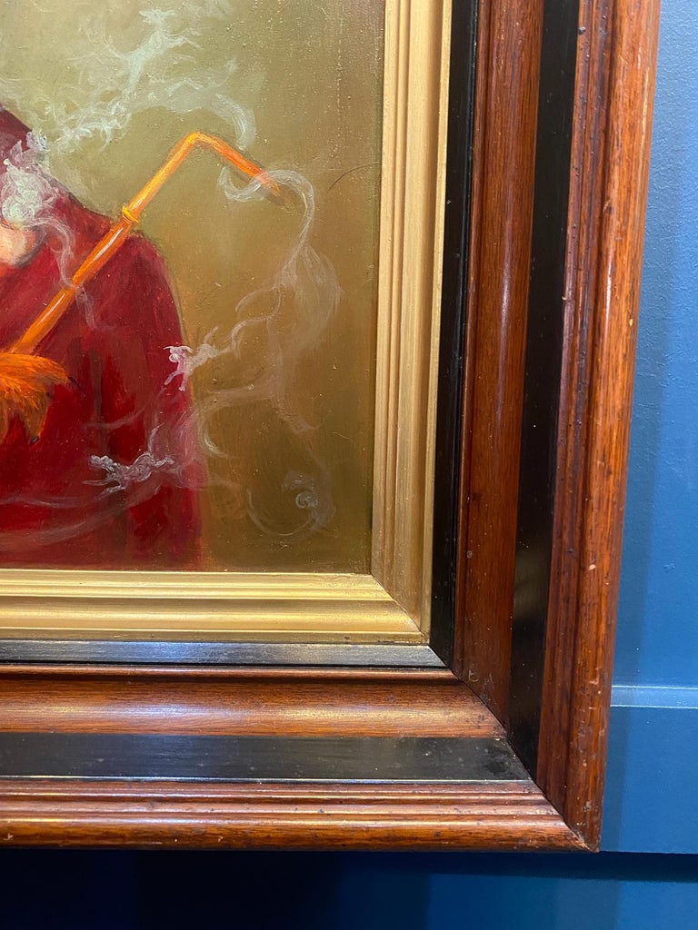Fox in Top Hat Smoking Pipe Oil on Board Painting by Anthony Barham at ...