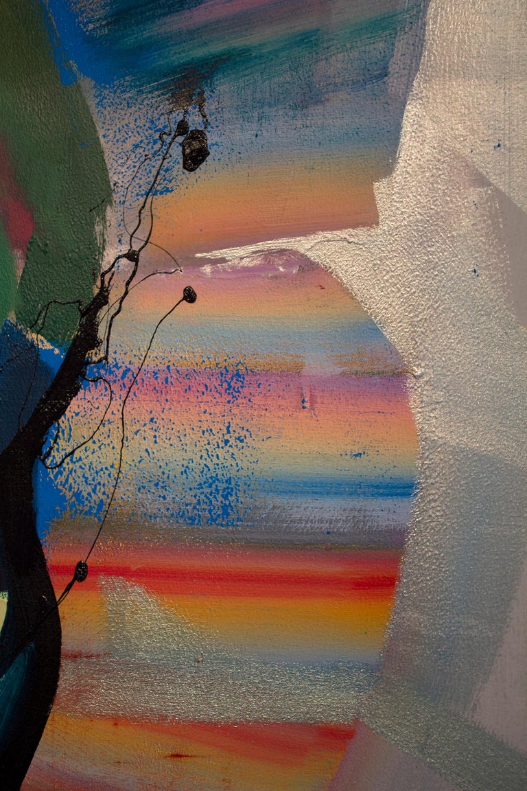 Justin Bower Abstract Oil Painting on Canvas 'Fractal Event' For Sale ...