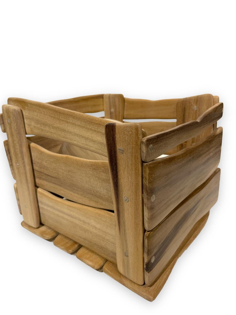 Fragility, Rainbow Poplar Hand-Made Crate with Wooden Ball, Minimal ...