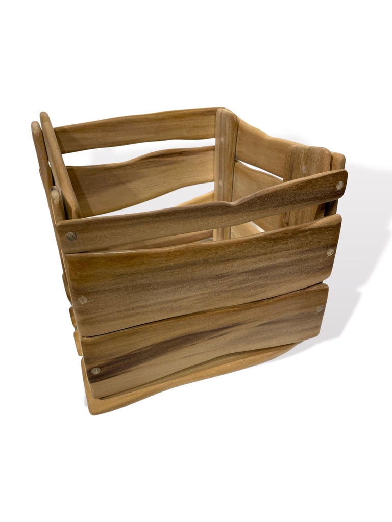 Fragility, Rainbow Poplar Hand-Made Crate with Wooden Ball, Minimal ...