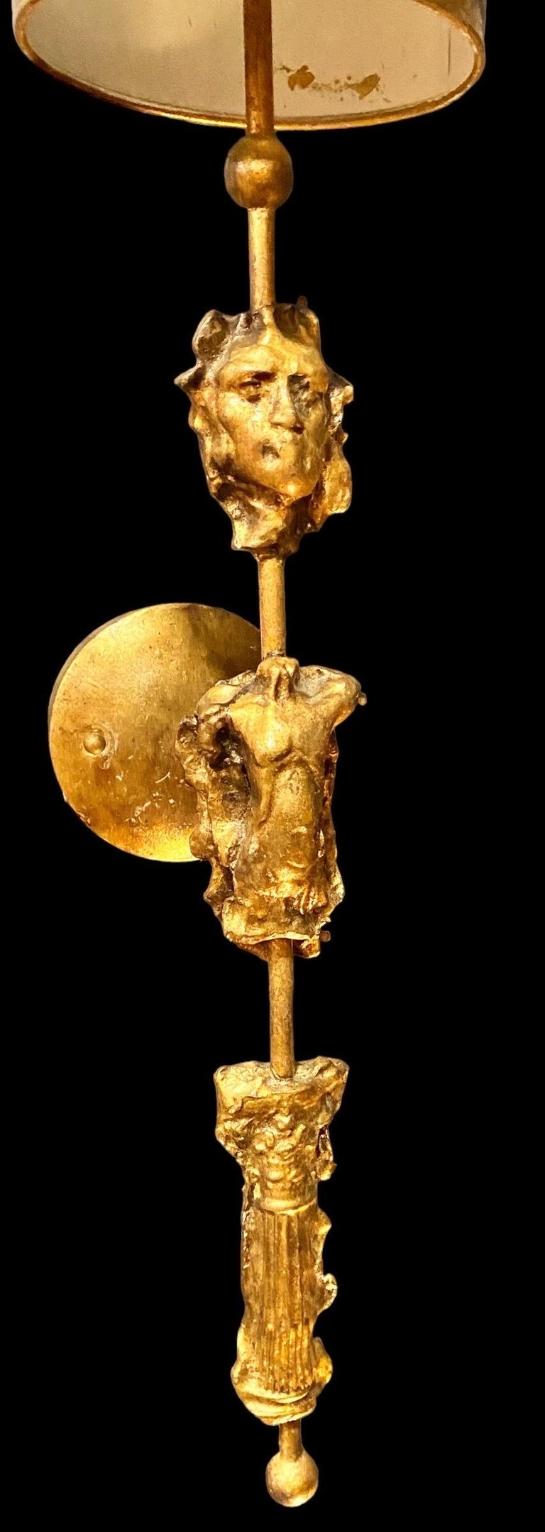 New Orleans Fragment Burnished Gold Wall Sconces For Sale at 1stDibs