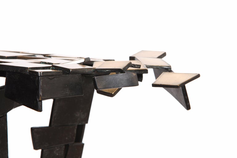 Fragmentation Console in Cast Natural and Patinated Bronze For Sale at ...