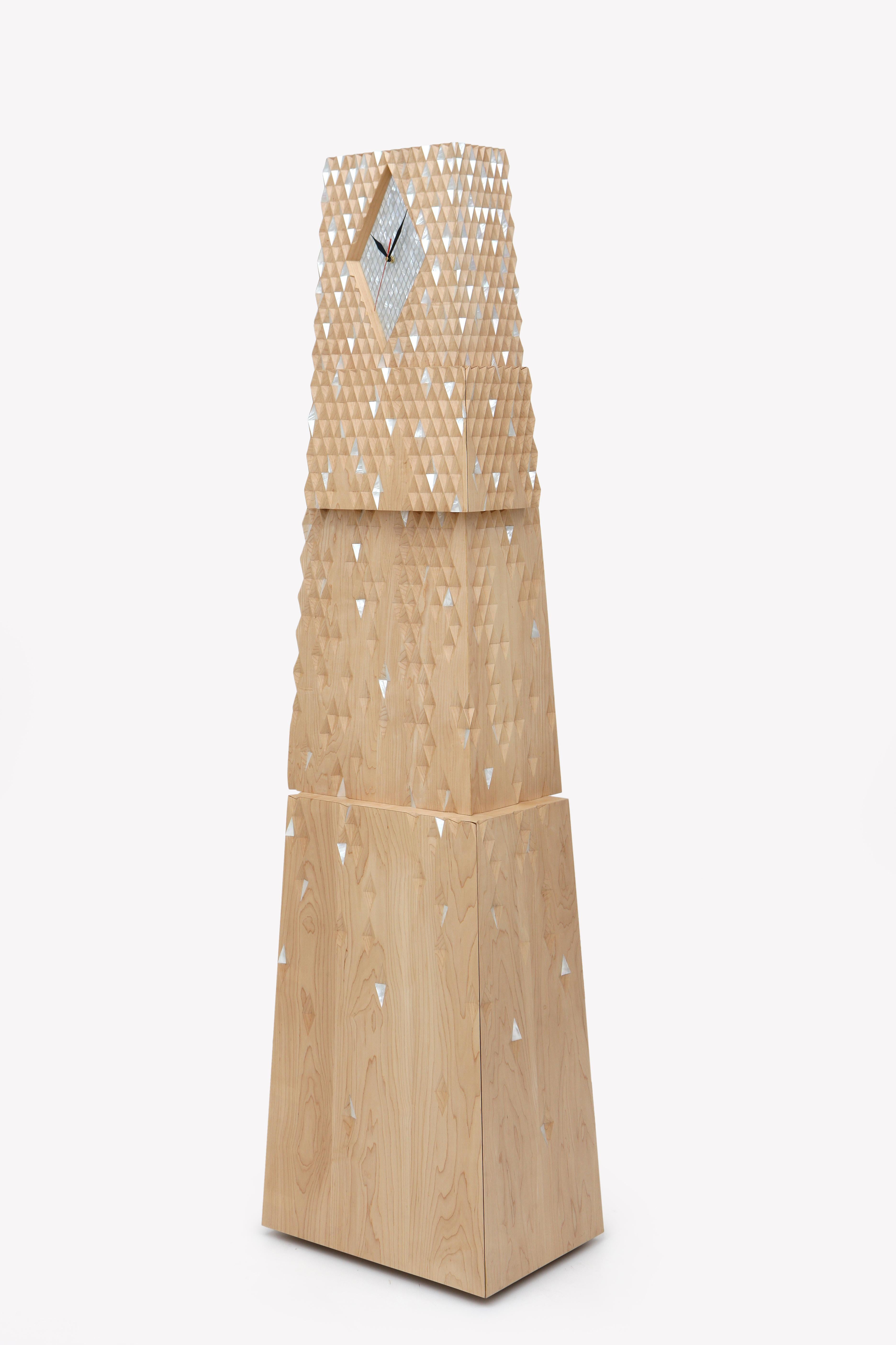 Fragmented Clock - Traditional crafted clock in mother of pearl For ...