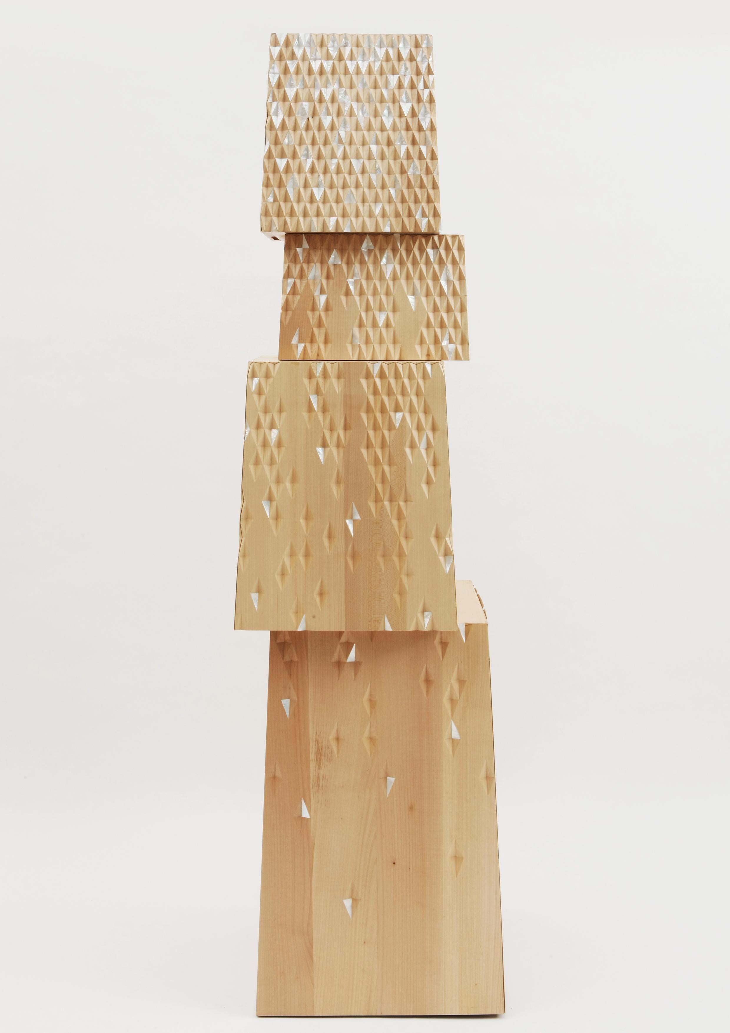 Fragmented Clock - Traditional crafted clock in mother of pearl For ...