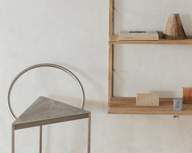 FRAMA Minimal Scandinavian Design Triangolo Sculptural Chair in Steel ...