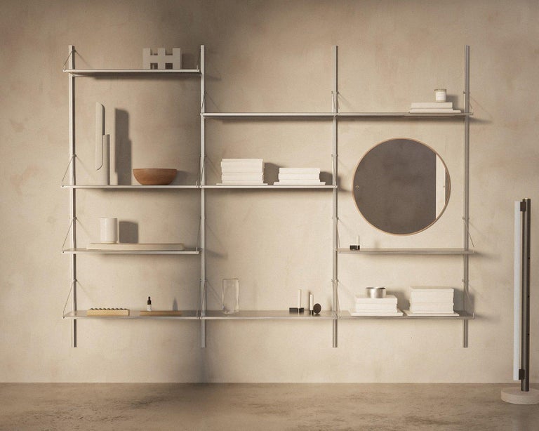 Shelf Library Triple Section H1852 Stainless Steel Shelves by Kim ...