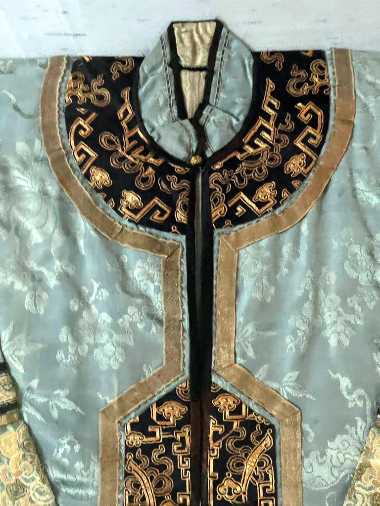 Frame Antique Chinese Embroidered Robe Qing Dynasty For Sale at 1stDibs
