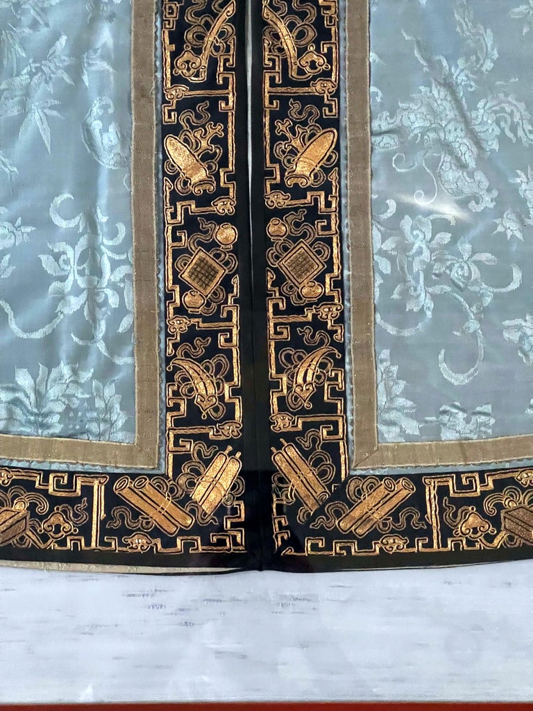 Frame Antique Chinese Embroidered Robe Qing Dynasty For Sale at 1stDibs