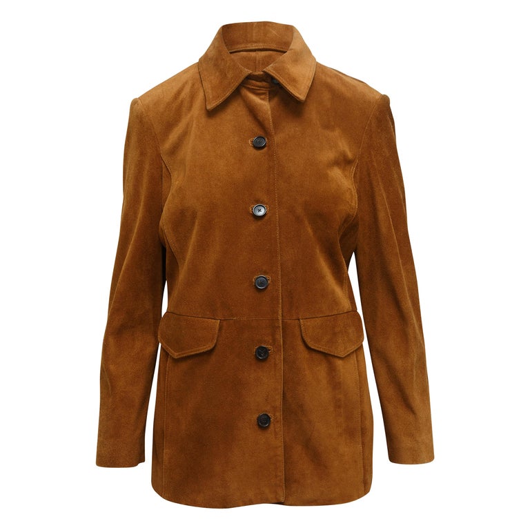 Frame Brown Suede Jacket at 1stDibs