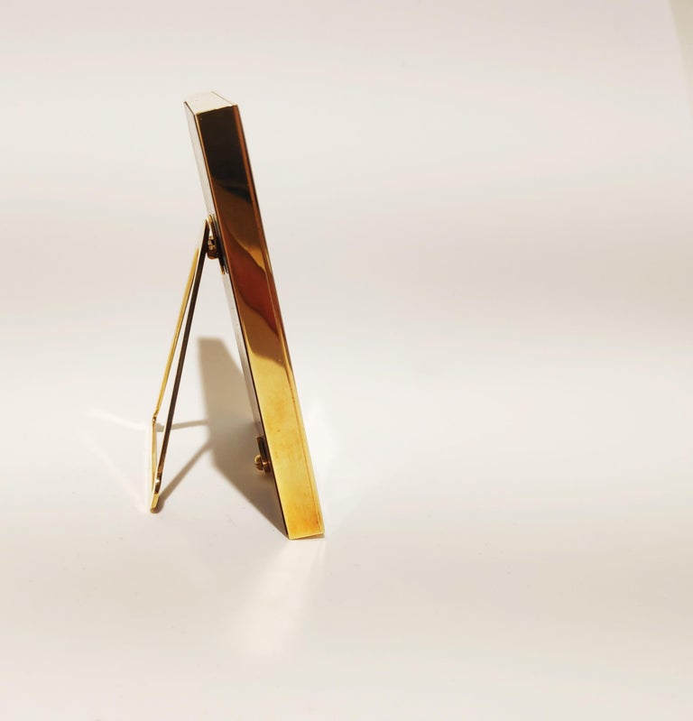 Frame in 18 Karat Yellow Gold and Blue Enamel in Excellent Condition ...