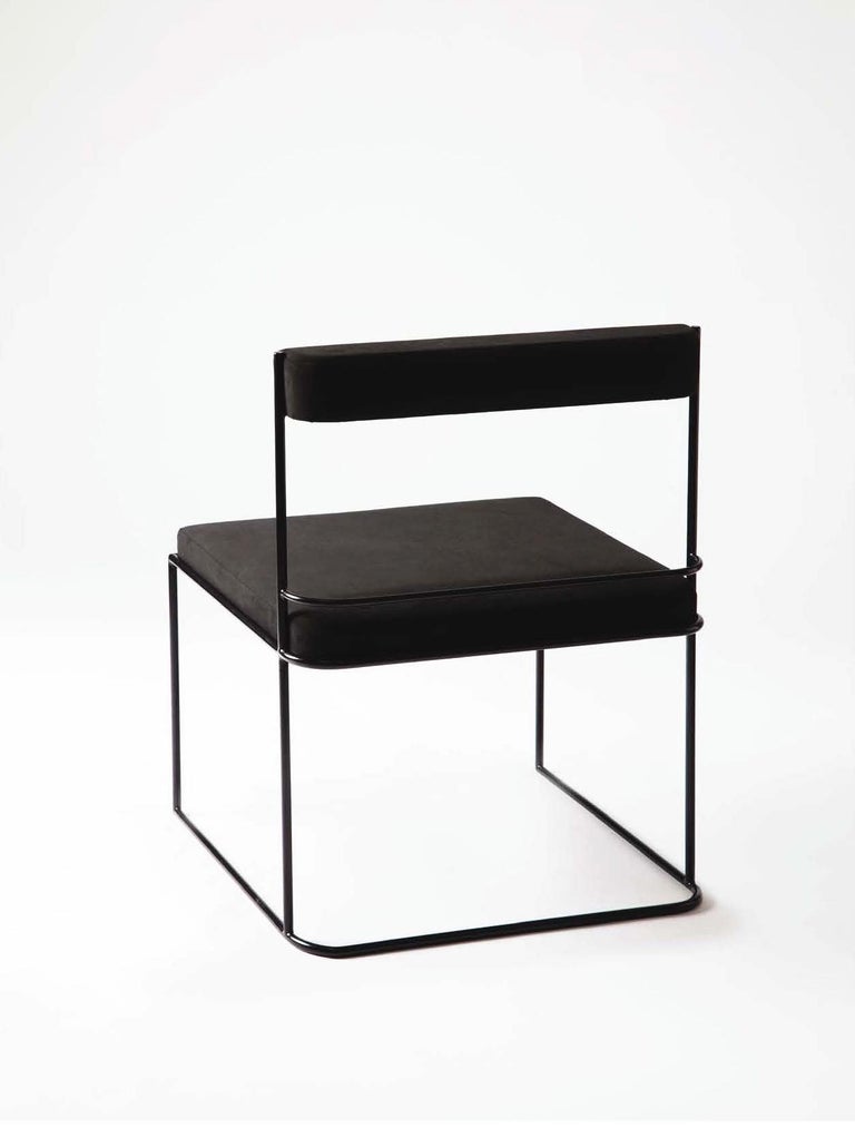 Frame, Minimalist Black Metal Structured Side Chair For Sale at 1stDibs ...