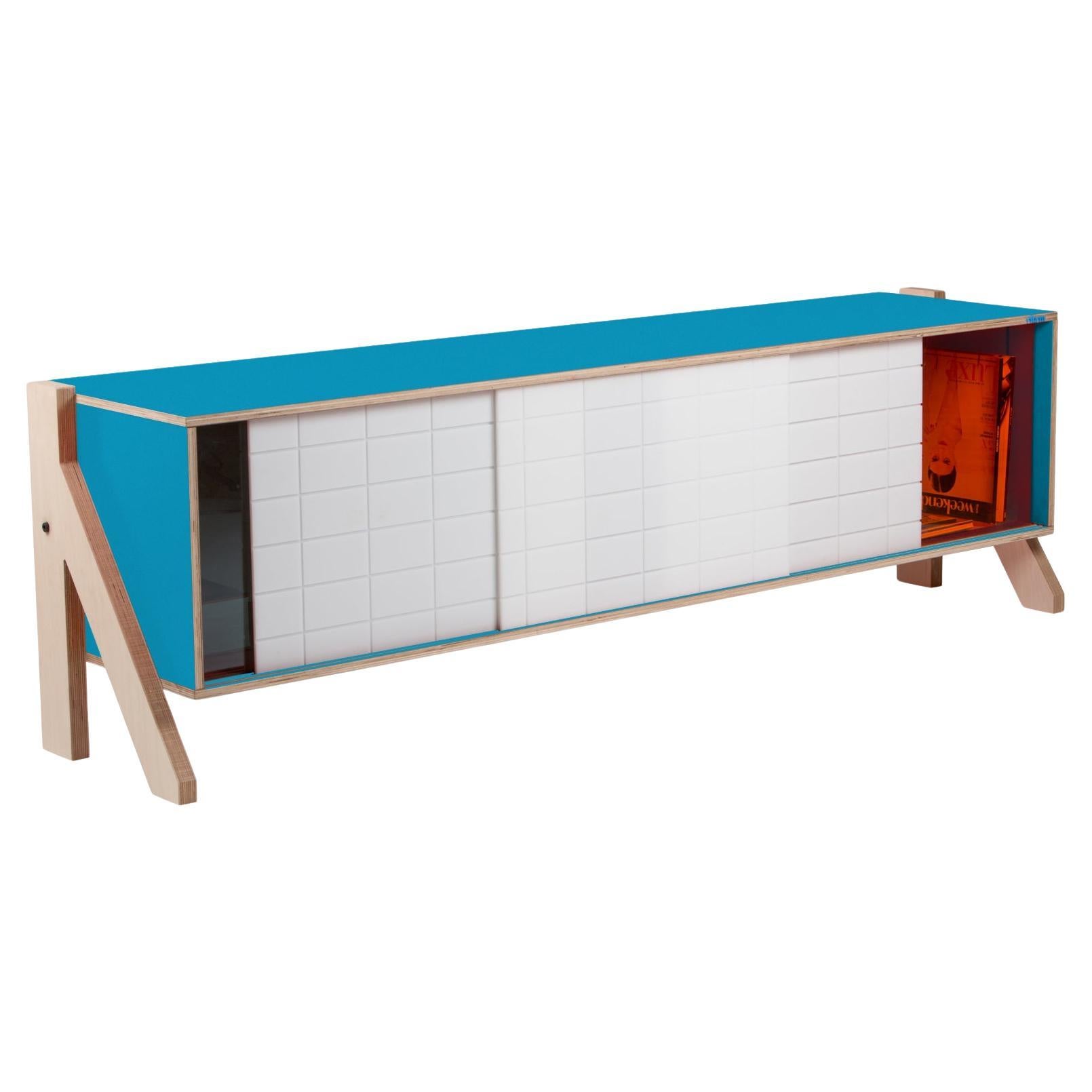 Monochrome Blue Sideboard For Sale at 1stDibs