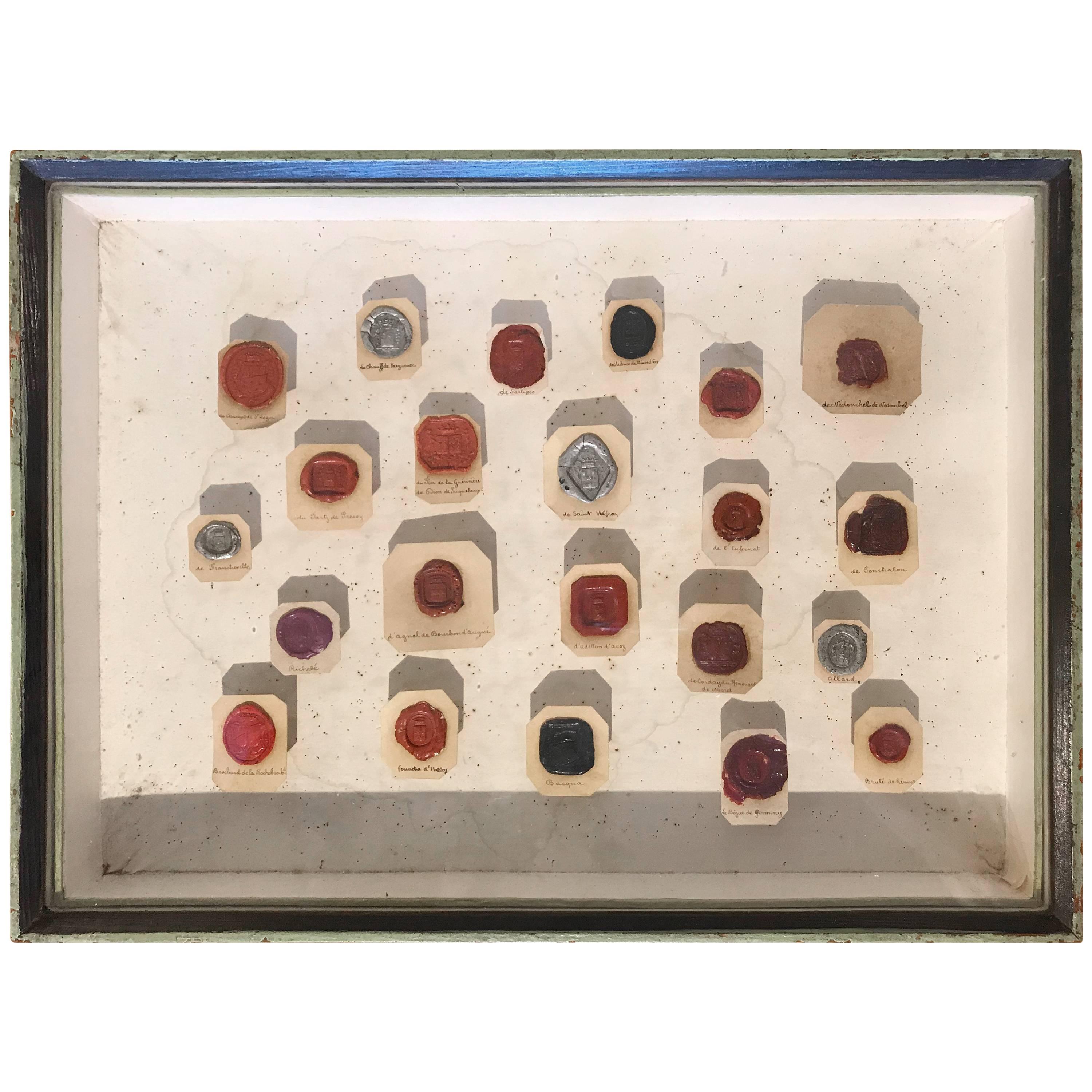 Framed 18th Century Wax Seals at 1stDibs | framed wax seals