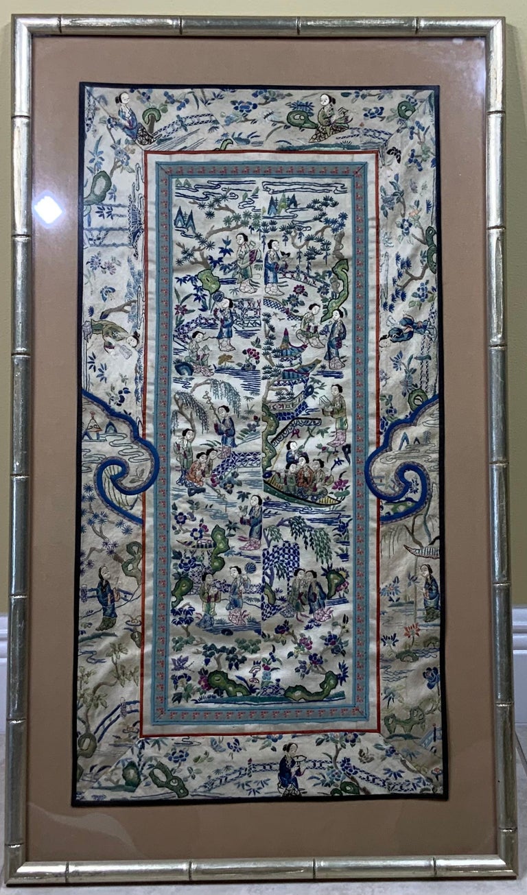 Framed Antique Chinese Textile For Sale at 1stDibs