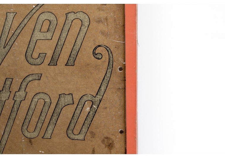Framed Antique Connecticut Railroad Sign at 1stDibs