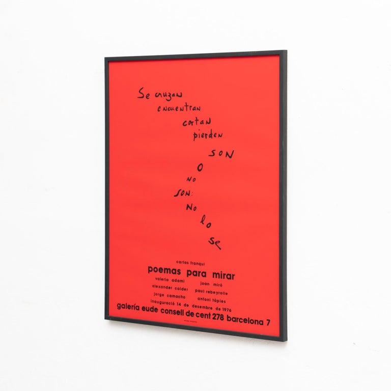 Gerahmte Carlos Franqui-Lithographie „Poemas Para Mirar“, um 1976 im ...