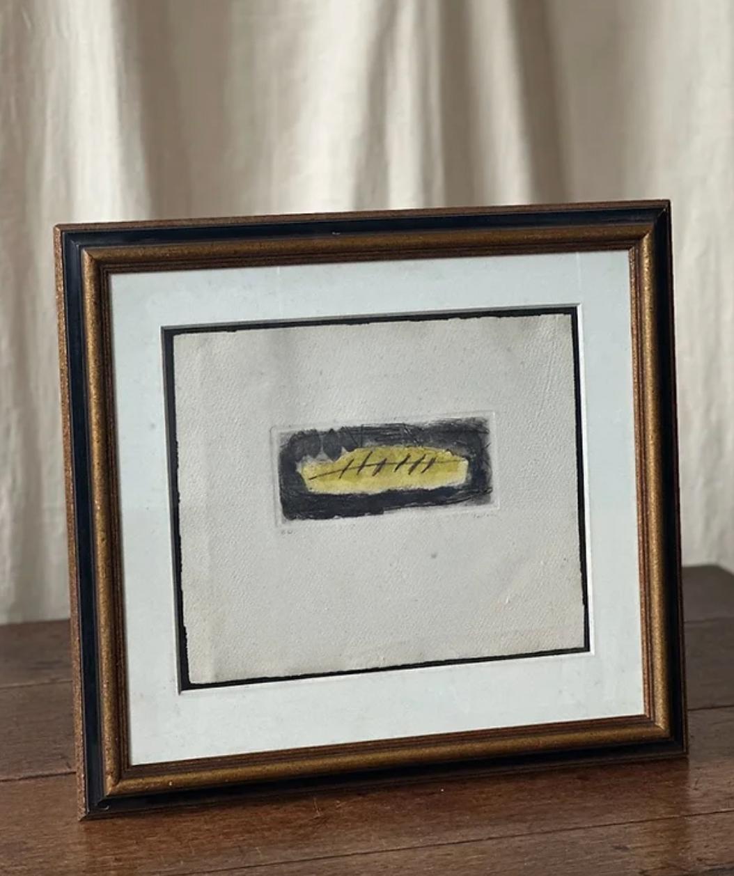 Framed Colour Etching, Hors Commerce, Signed By Jean Fautrier For Sale ...