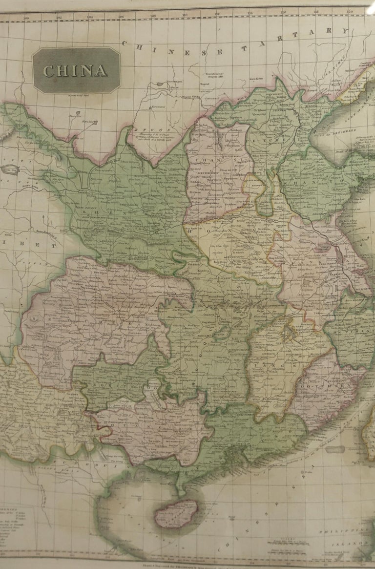 Framed Early 19th Century Drawn and Engraved Map of China For Sale at ...