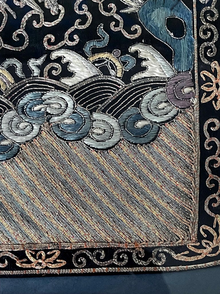Framed Fine Embroidered Fifth Rank Badge Chinese Qing Dynasty For Sale ...