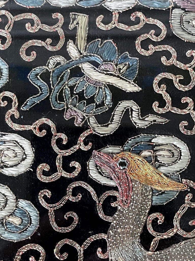 Framed Fine Embroidered Fifth Rank Badge Chinese Qing Dynasty For Sale ...