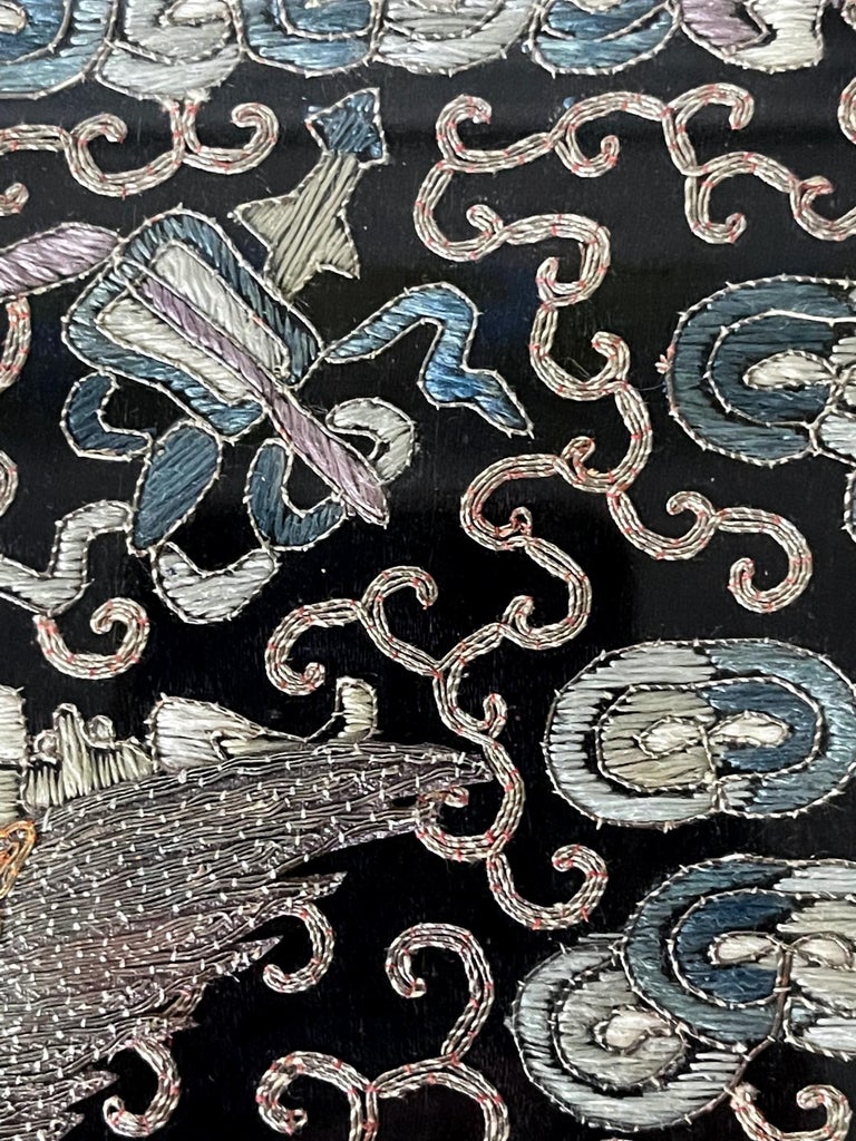 Framed Fine Embroidered Fifth Rank Badge Chinese Qing Dynasty For Sale ...